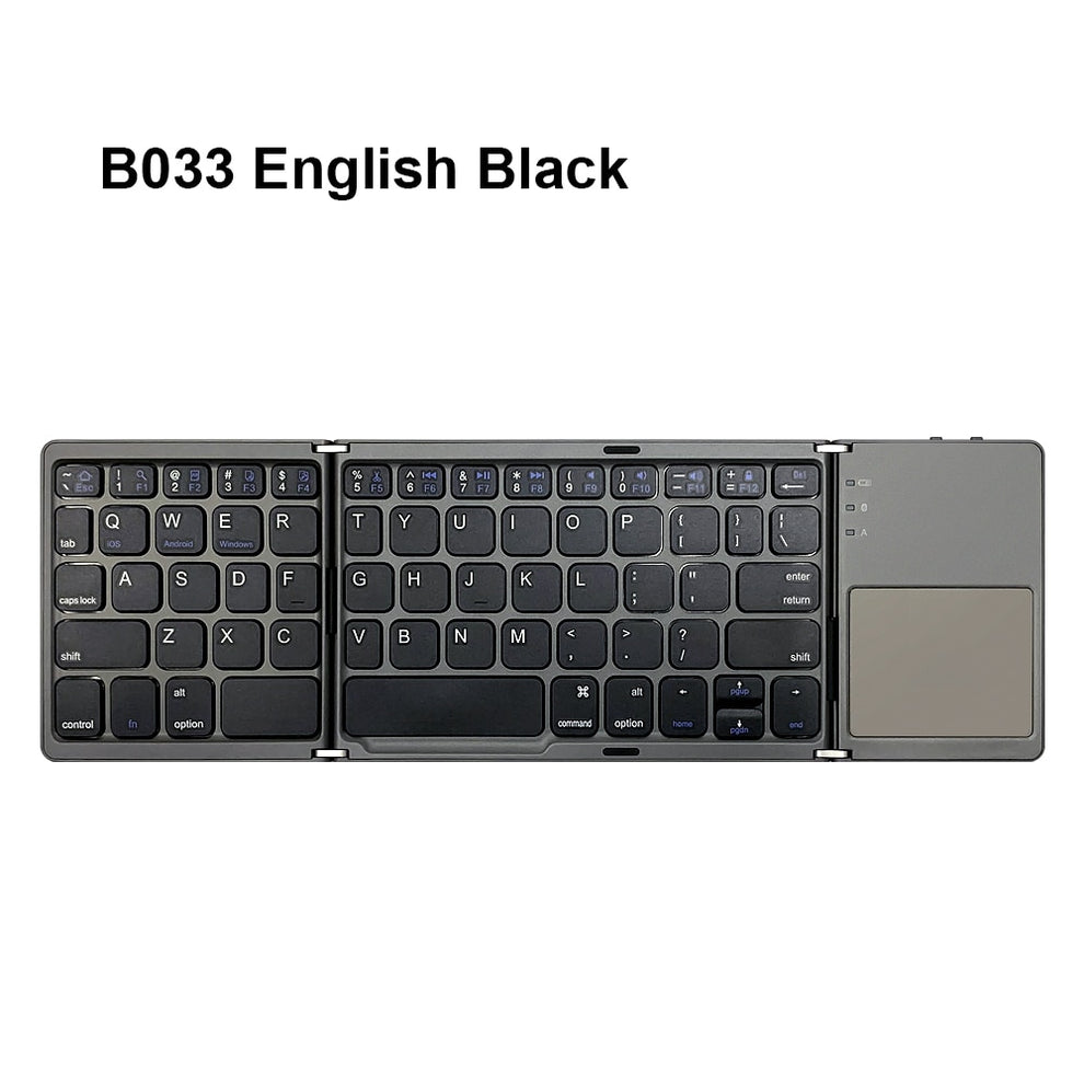 AVATTO Russian/Spanish/English B033 Mini Folding keyboard, Wireless Bl ...